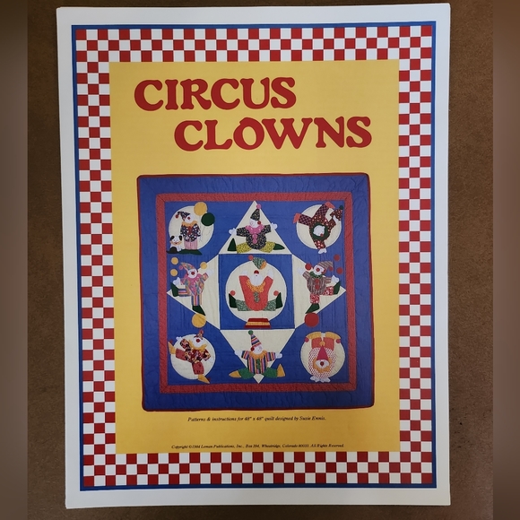 unbranded | Office | Vtg 984 Quilt Pattern Circus And Clowns By Susie ...